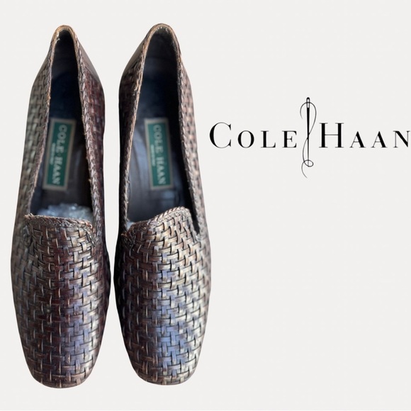 Cole Haan | Shoes | Cole Haan Vintage Basket Weave Leather Brogue Italy ...